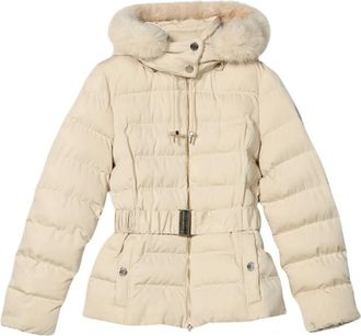 Oltre Femme, Vestes, Beige, Taille: 48 FR Doudoune avec capuche et ceinture