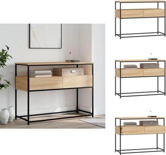 vidaXL Konsolentisch Sonoma-Eiche 100x40x75 cm Holzwerkstoff - Konsolentisch - Konsolentische - Sofatisch - Flurtisch