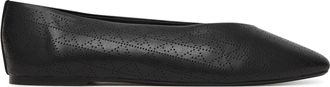 Calvin Klein Ballerinas Calvin Klein Square Ballerina Aop Lth HW0HW02936 Schwarz