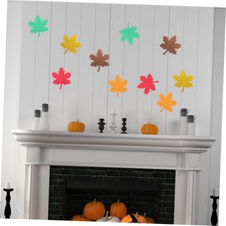 Hemobllo 30 Stück Teiliges Ahornblätter Papierdekor Bunt Glitzernd für Herbst Dekoration Basteln Thanksgiving Party Farmhouse Stil