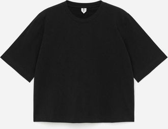 Arket ALBA Kastiges T-Shirt -Schwarz