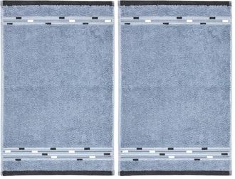 FROTTANA Magic G&auml;stetuch 30 x 50 cm aus 100% Baumwolle, Bluestone (Packung mit 2)