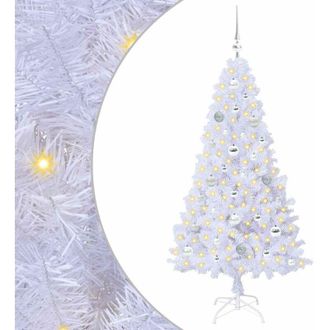 vidaXL K&uuml;nstlicher Weihnachtsbaum Wei&szlig; 150 cm PVC und Stahl vidaXL