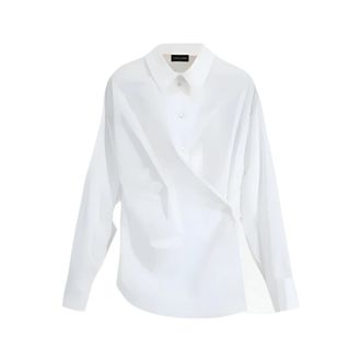 Roberto Collina Asymmetrisches Drapiertes Hemd in Wei&szlig; - - Blouses & Shirts - Damen - Wei&szlig; - L