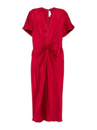 Victoria Beckham Robe Au Genou - Rouge