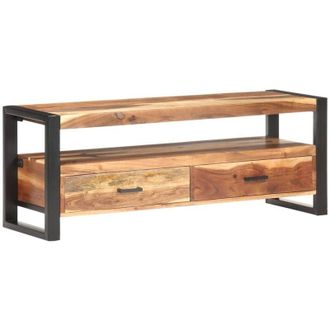 vidaXL Vidaxl - Meuble tv 120x35x45 cm Bois massif avec finition miel