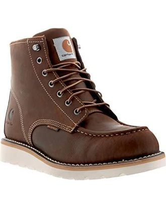 Carhartt Work in Progress CMW6175 Mens 6-Inch Waterproof Tan Wedge Boot Soft Toe Work, 9.5 M US