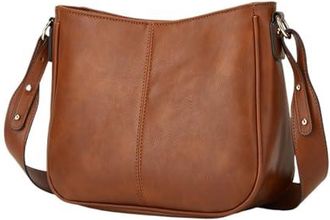 Generic Sacs &agrave; bandouli&egrave;re en cuir PU for femmes, sac de loisirs, Compatible for l&eacute;t&eacute; grande capacit&eacute;(Brown)