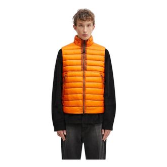 C.P. Company C.p. Company, Homme, Vestes, Orange, Taille: M Gilet matelass&eacute; de transition garni de duvet