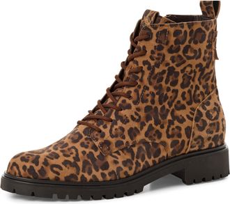 Tamaris Damen Stiefelette Frauen Ankle Boots Lederstiefel M2540243 Leopard, Schuhgr&ouml;&szlig;e:40 EU