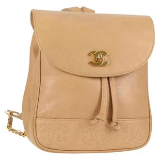 Chanel Pre-owned Vintage Rucksack - - Pre-owned - Damen - Beige - ONE SIZE
