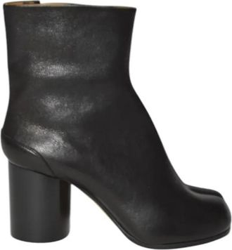 Maison Margiela Stiefel - Black Leather Tabi Boots - Gr. 37,5 (EU) - in Schwarz - für Damen