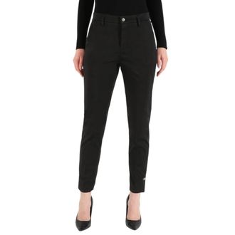 Liu Jo Schwarze Baumwoll-Zigarettenhosen - - Trousers - Damen - Schwarzk - W31