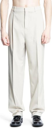 Saint Laurent Pleated Wool Carrot Pants