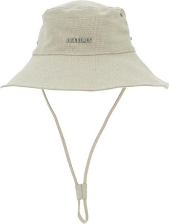 Jacquemus Homme, Accessoires, Blanc, Taille: 58 CM Bob Blanc avec Logo Lettré