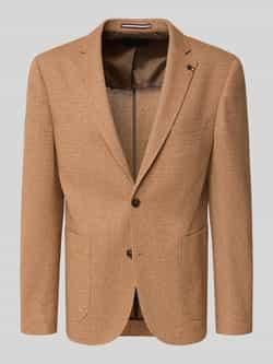 Bugatti Slim Fit 2-Knopf-Sakko mit Strukturmuster