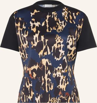 Sportalm T-Shirt Im Materialmix Mit Plissees blau