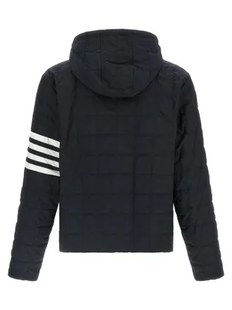 Thom Browne Quilted Ripstop with 4-Bar Stripe Down Jacket - Blue