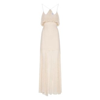 SoAllure Femme, Robes, Beige, Taille: 44 FR Robe en dentelle semi-transparente avec d&eacute;coupe au dos