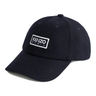 Kenzo Homme, Accessoires, Bleu, Taille: ONE Size Bonnet en laine bleu avec étiquette Paris