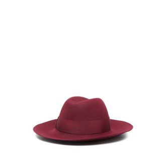 Borsalino Claudette Wollhut - - Accessories - unisex - Rot - L