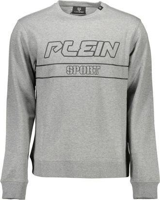 Plein Sport Homme, Sweatshirts et sweats &agrave; capuche, Gris, Taille: XL Sweat Gris &agrave; Manches Longues avec Imprim&eacute;