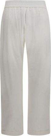 Brunello Cucinelli Womens White Cotton Athletic Pants