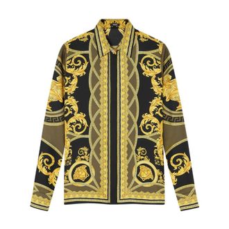 Versace Femme, Blouses et Chemises, Multicolore, Taille: 40 FR Chemise en Twill &agrave; Imprim&eacute; Graphique