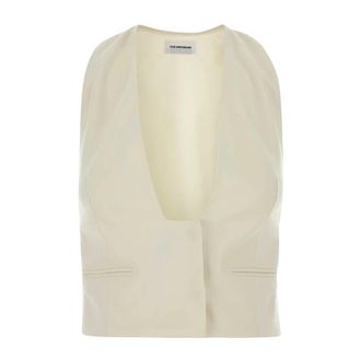 Andamane Stretch Gabardine Weste - - Jackets - Damen - Wei&szlig; - XS