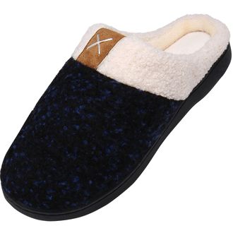 Mishansha Damen Hausschuhe Warme Plüsch Gefüttert Pantoffeln Herren Leicht Komfort Baumwolle Pantoffeln Frühling Herbst Winter Slippers, Blau 40/41 EU ( Herstel