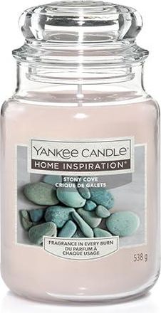 Yankee Candle Company Stony Cove Bougie parfum&eacute;e avec Fleur dorange Douce et musc Blanc Taille L