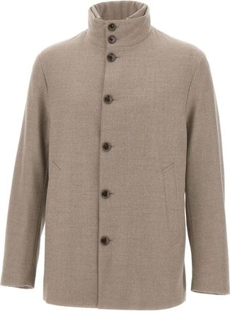 Montecore Homme, Manteaux, Brun, Taille: 2XL Manteau en laine et duvet