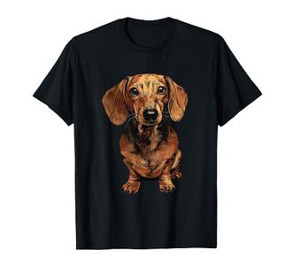 Whyitsme Design Roter Dackel-Hund Illustration T-Shirt