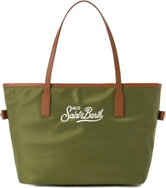 MC2 Saint Barth Femme, Sacs, Vert, Taille: ONE Size City Bag Mid Nylon Shoulder Bag