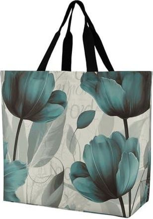 Generic Fleur Sac Courses D&eacute;contract&eacute; Sacs De Courses R&eacute;utilisable Sac Fourre Tout Pour Gym Travail Shopping