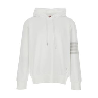 Thom Browne Solid Loopback 4-Bar Hoodie - - Sweatshirts & Hoodies - Herren - Wei&szlig; - L