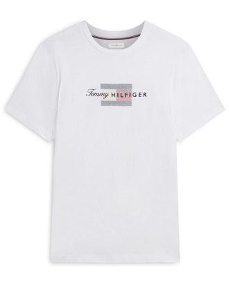 Tommy Hilfiger T-Shirt aus Baumwolle mit Label-Print, Regular Fit in