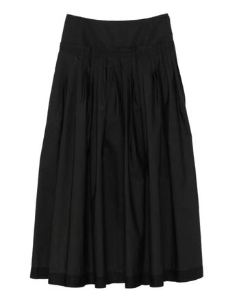 Lanvin jupe mi-longue &agrave; design pliss&eacute; - Noir
