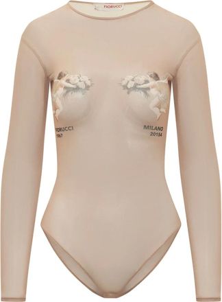 Fiorucci Femme, Tops, Beige, Taille: 40 FR Double Angel Bodysuit