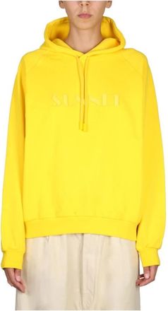 Sunnei Sunnei, Femme, Sweatshirts et sweats &agrave; capuche, Jaune, Taille: 38 FR SweaT-shirts &agrave; capuche