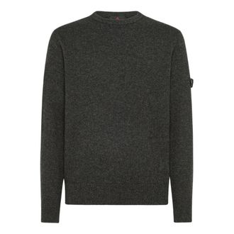 Peuterey Grauer Rundhalspullover mit Tasche - - Knitwear - Herren - Grau - S