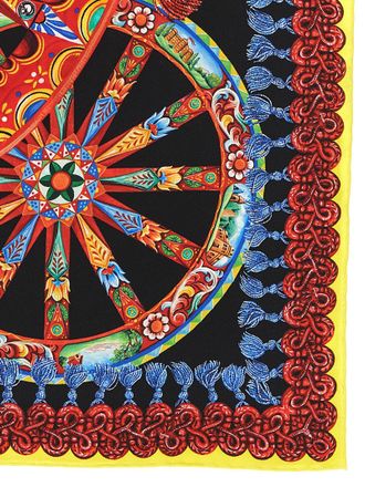 Dolce & Gabbana Womens Multicolor Silk Scarf