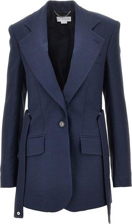 Stella McCartney Single-breasted jacket with press-studs belt Woman 40