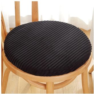 Generic Runde Sitzkissen Runde Stuhlkissen aus Memory Schaum rutschfestes weiches abnehmbares Hockerkissen für Küchen Esszimmerstühle Büro und Autostuhlpolste