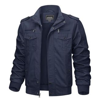 KEFITEVD Veste Militaire Homme Hiver Coton Veste léger Décontractée Chaud Veste dextérieur Tactique Armée Cargo Veste Randonnée Voyage Travail Coupe-Vent Outdo