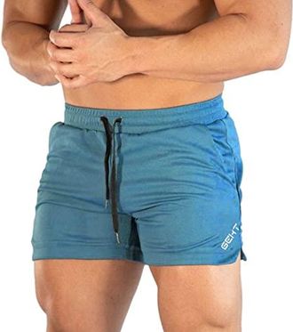 Generic Short de course &agrave; pied pour homme, short dentra&icirc;nement en plein air respirant avec poches, cordon de serrage, taille &eacute;lastique, pantalon d&eacute;t&eacute; pour hom
