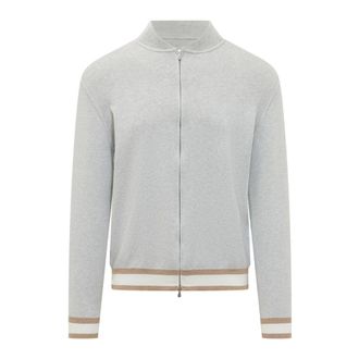 FILIPPO DE LAURENTIIS Bomber Zip Ml Cotone - - Knitwear - Herren - Grau - 3XL