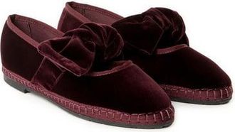 Flabelus Ballerines velours en coton m&eacute;lang&eacute;