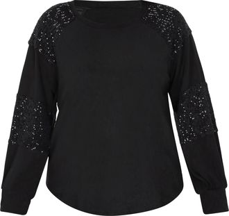 Faina Bluse in gro&szlig;en Gr&ouml;&szlig;en Frauen Schwarz