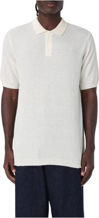 Roberto Collina Homme, Tops, Blanc, Taille: XL Polo Confortable en Maille